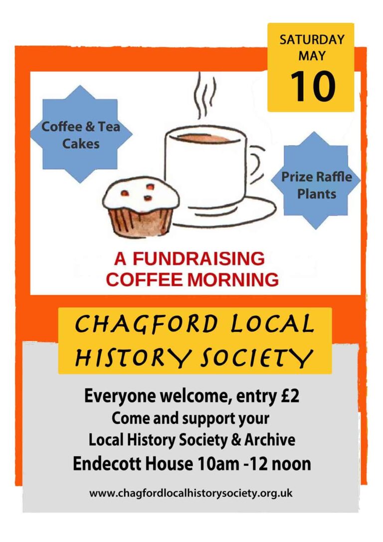 Coffee Morning, Saturday 10th May – Chagford Local History Society